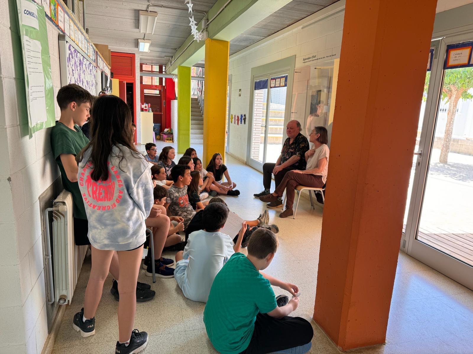 VISITA DE LA MONTSERRAT CARDONA I JORDI ALIGUÉ | Escola Pont de l'Arcada