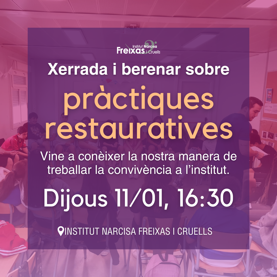 Xerrada i berenar sobre pràctiques restauratives | Institut Narcisa ...